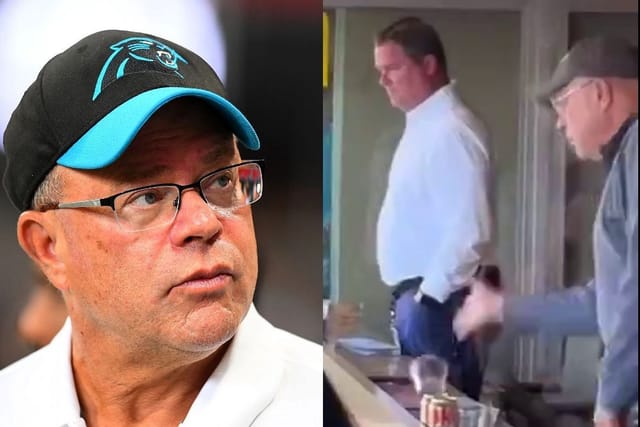 Tepper: Panthers owner David Tepper throws drink at fan, gets slammed ...