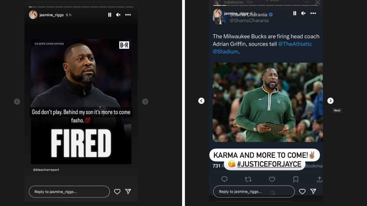 Adrian Griffin’s son's baby mama Jasmine Riggs rains down on ex-Bucks ...