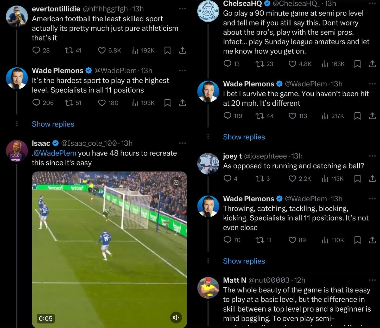 "Can we see you try?" - YouTuber Wade Plemons' take on soccer being ...