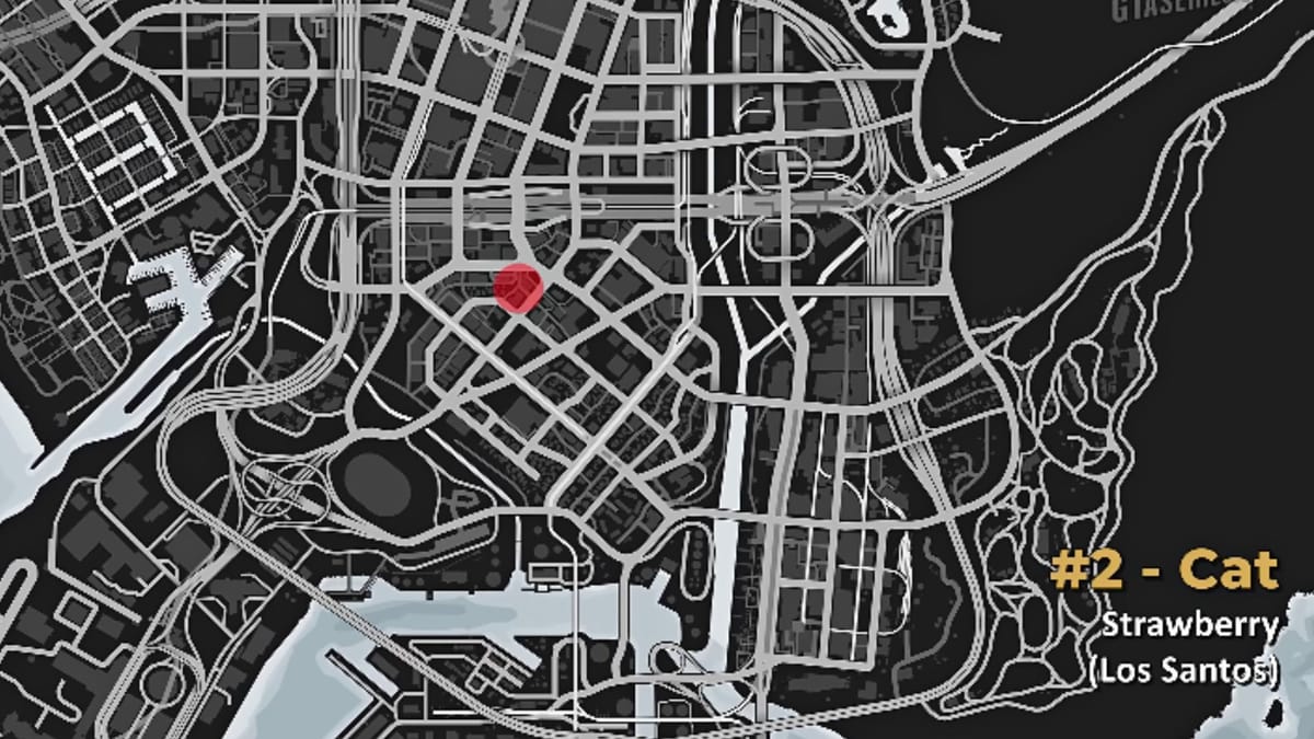 All GTA Online animal locations on the map