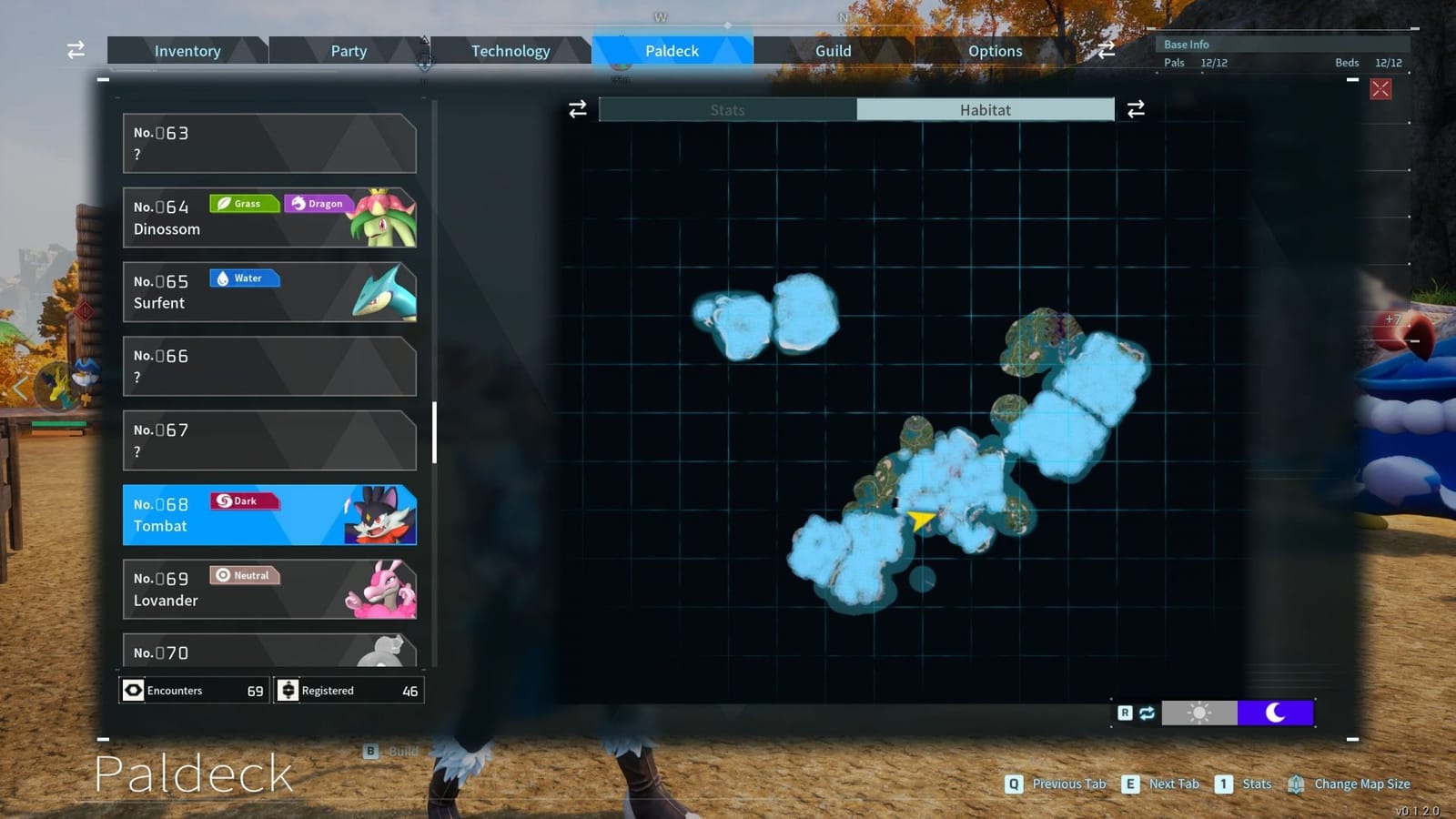 All night-exclusive Pals in Palworld