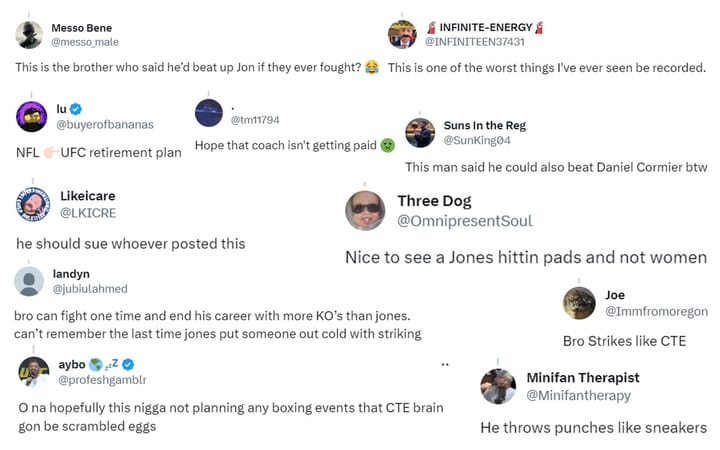 "That CTE brain gon' be scrambled eggs" - Fans react to Jon Jones ...