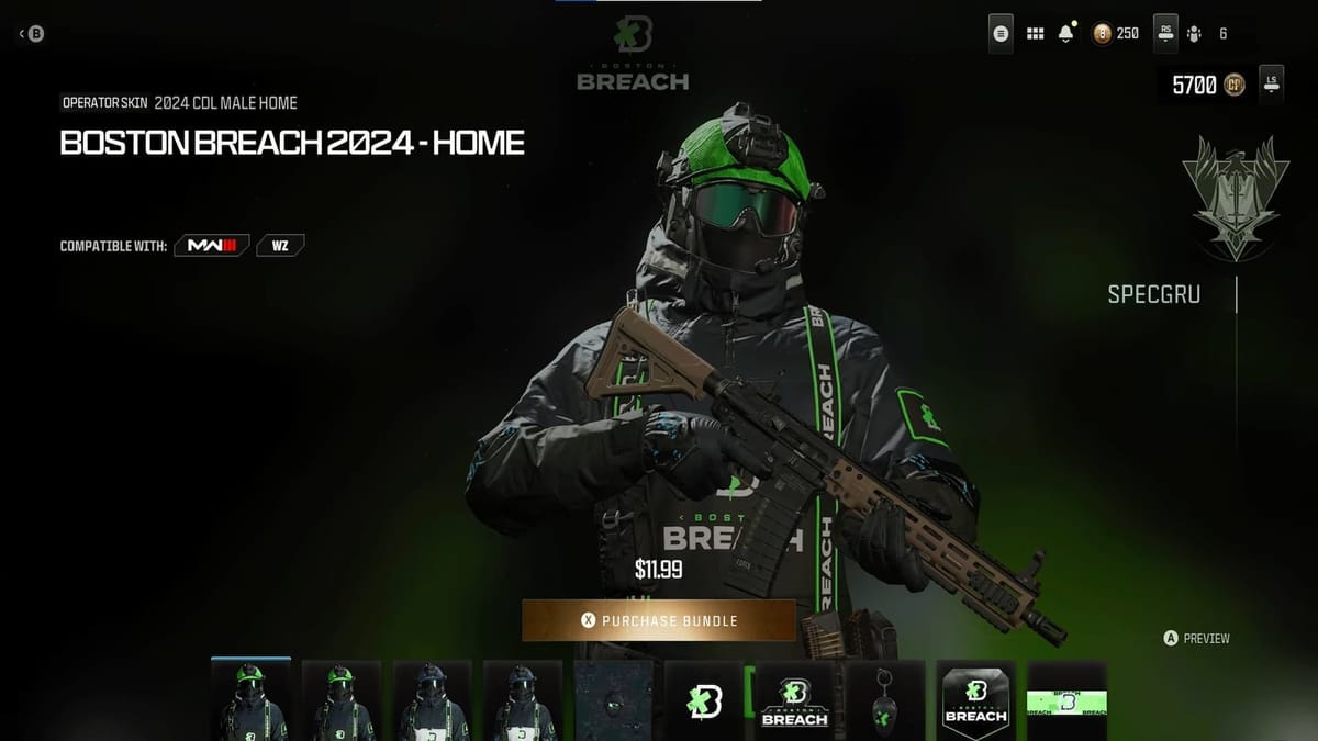 Boston Breach CDL team pack in Warzone and MW3: Price, what's included ...