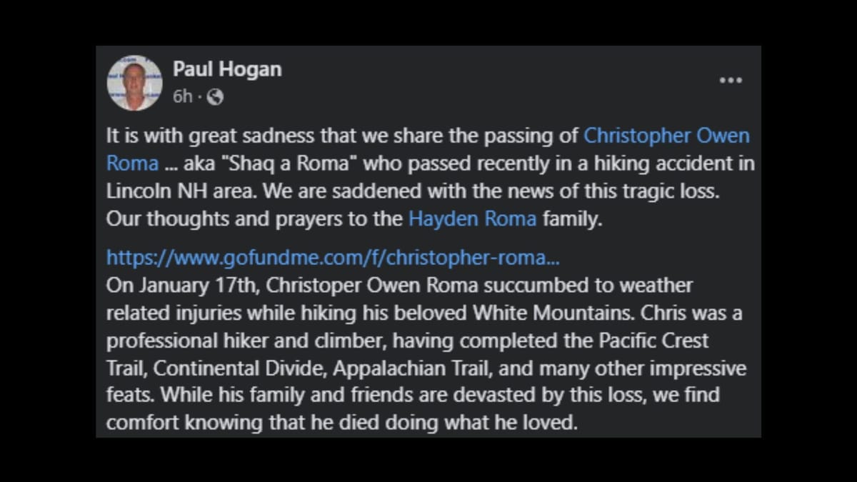 Who was Christopher Roma? Tributes pour in as experience hiker found ...