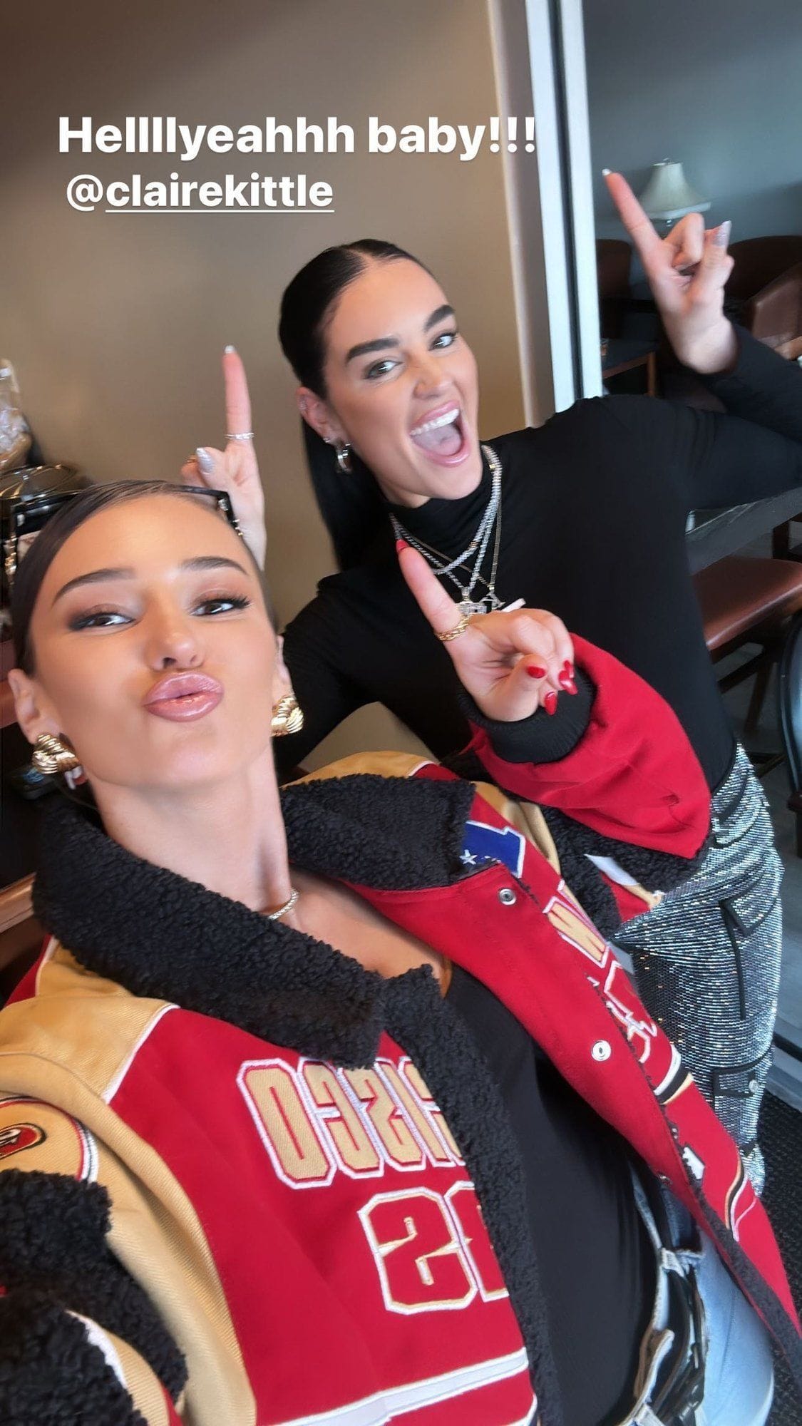 49ers stars' wives Claire Kittle and Kristin Juszczyk celebrate 49ers ...