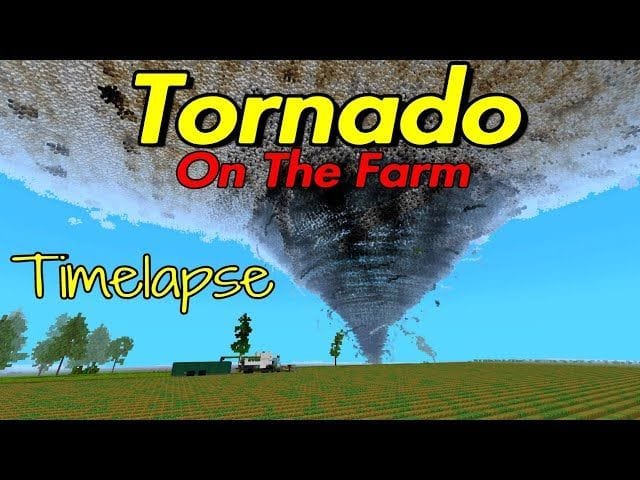Minecraft player builds gigantic tornado in-game