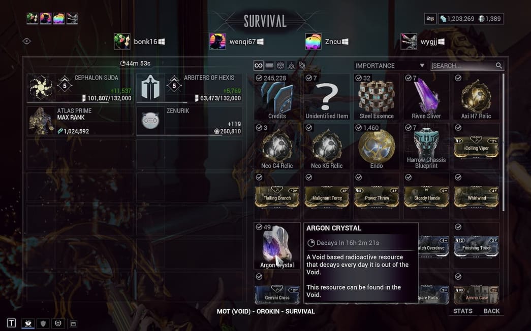 Warframe Argon Crystal location, drop sources, and farming guide