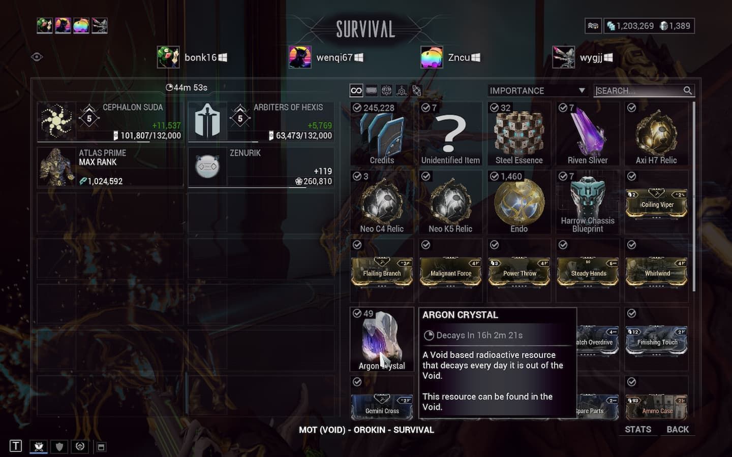 Warframe Argon Crystal location, drop sources, and farming guide
