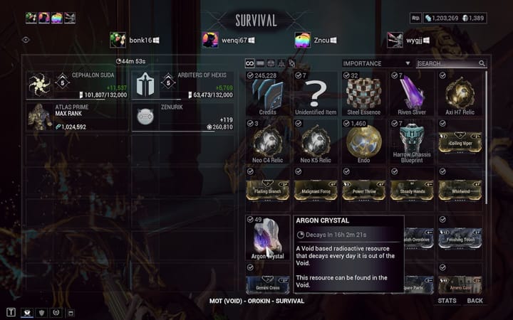 Warframe Argon Crystal location, drop sources, and farming guide