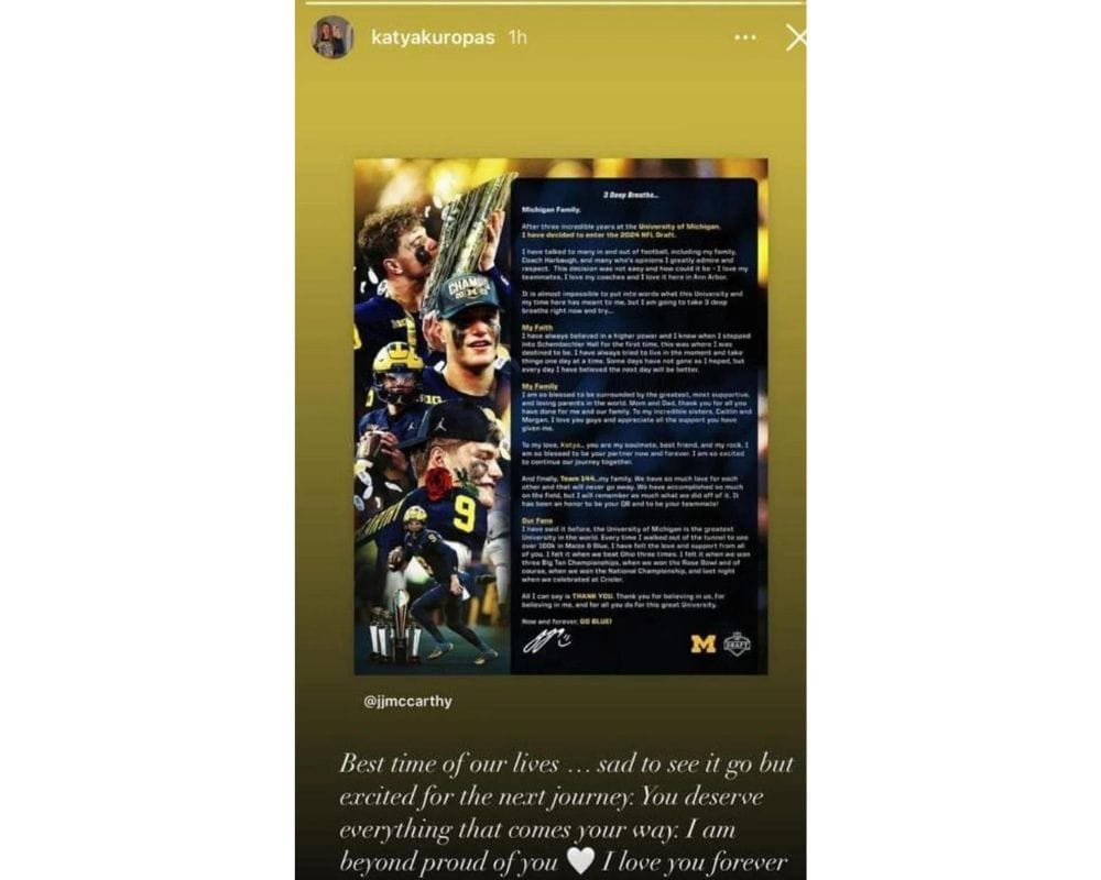 Katya Kuropas: Jim Harbaugh’s daughter Grace Harbaugh cheers on JJ ...