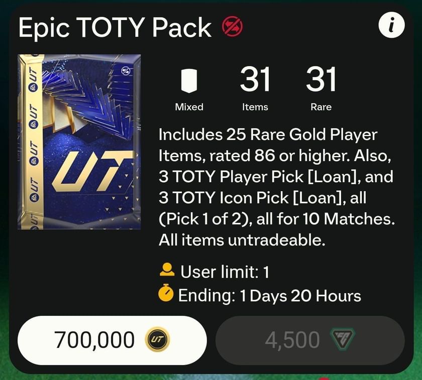 Is the EA FC 24 Epic TOTY Pack worth buying?