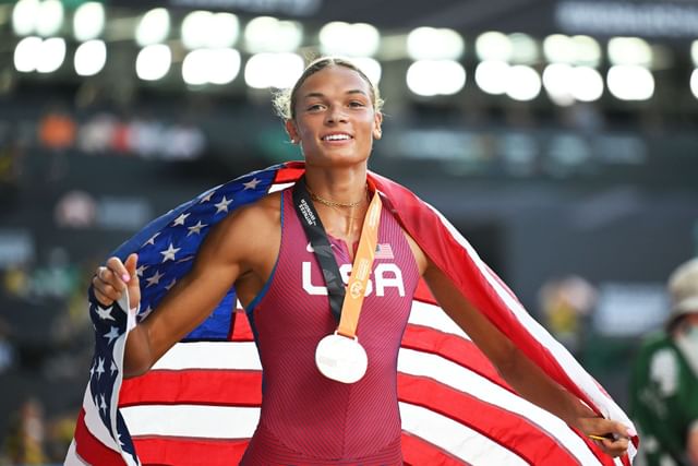 Heptathlon world championship silver medalist Anna Hall reveals her ...