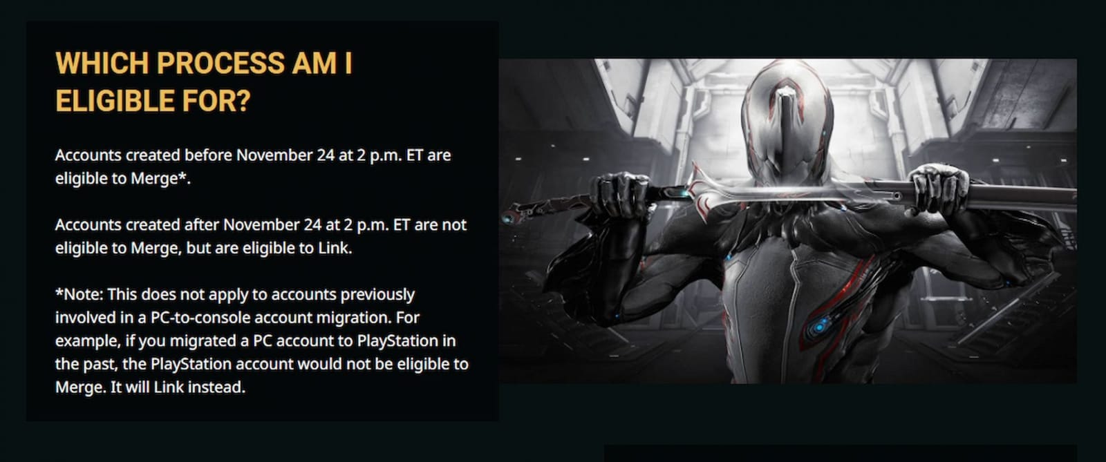 Warframe Cross Save, account merging, and account linking explained