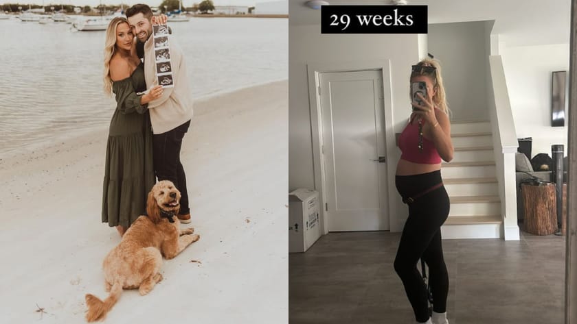 Baker Mayfield's wife, Emily, shows off baby bump as couple hits pregnancy milestone