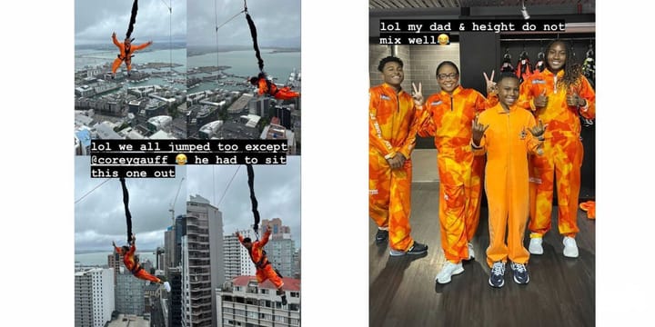 "Jumping into the New Year" - Coco Gauff welcomes 2024 with bungee jump ...