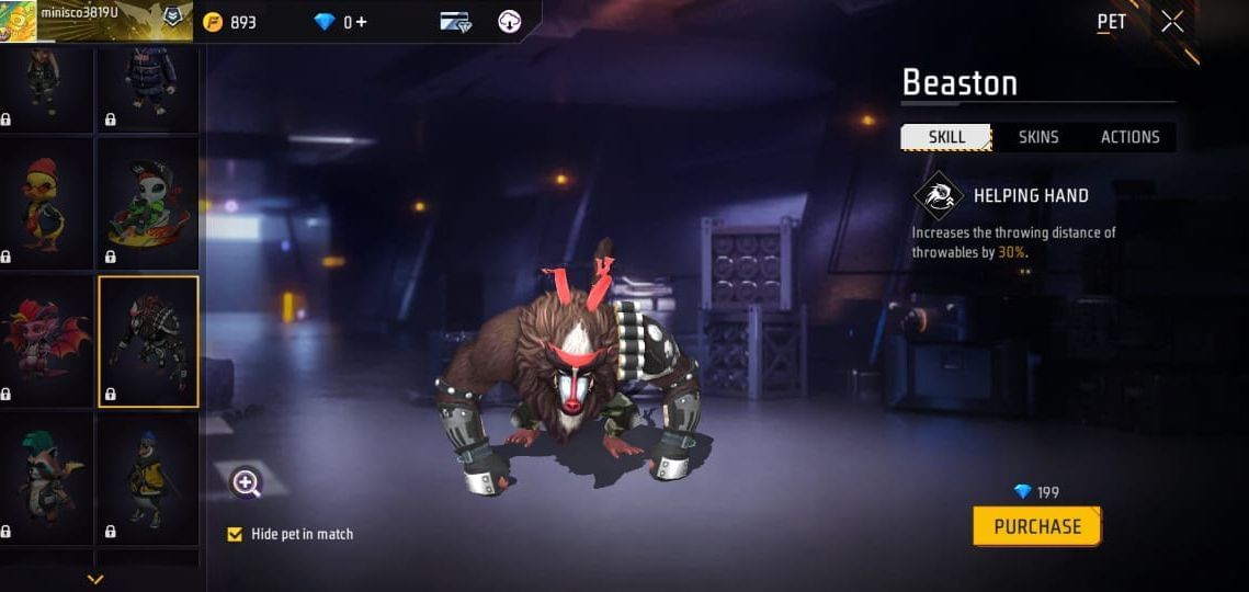 Pet: Free Fire MAX में Beaston पेट: ताकत, कीमत और खरीदने की जानकारी पर ...