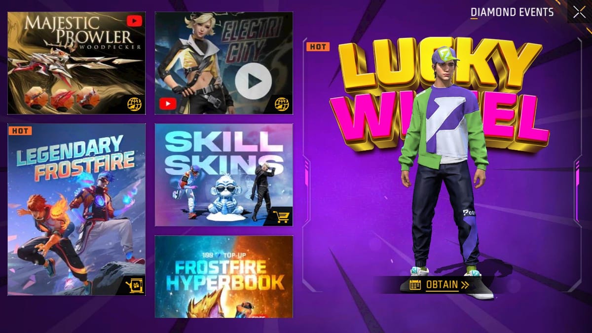 New Lucky Wheel event in Free Fire: Get Staple Wanderer Bundle and more ...