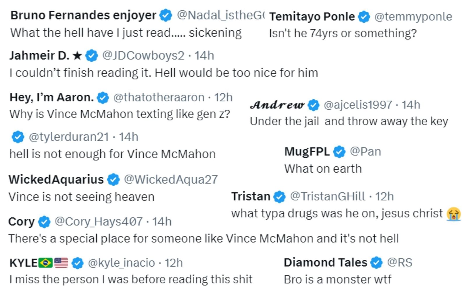 Janel Grant: "Hell would be too nice for him" - Fans react to TKO chief Vince McMahon's alleged ...