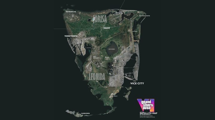 GTA 6 map's satellite view shows a glimpse of the possible Vice City ...