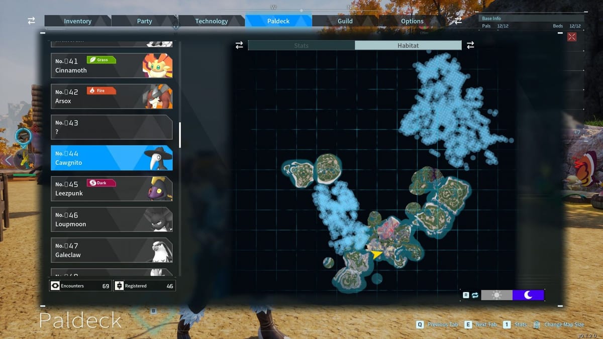 All night-exclusive Pals in Palworld