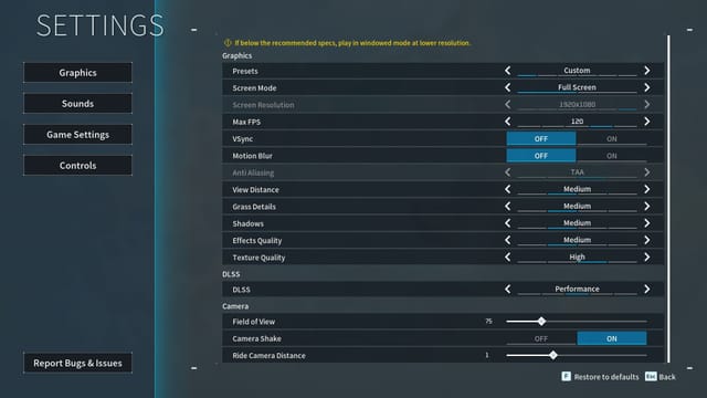 Palworld settings you need to change before playing