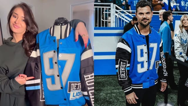 Kristin Juszczyk designs stunning custom-made Lions jacket for Taylor ...