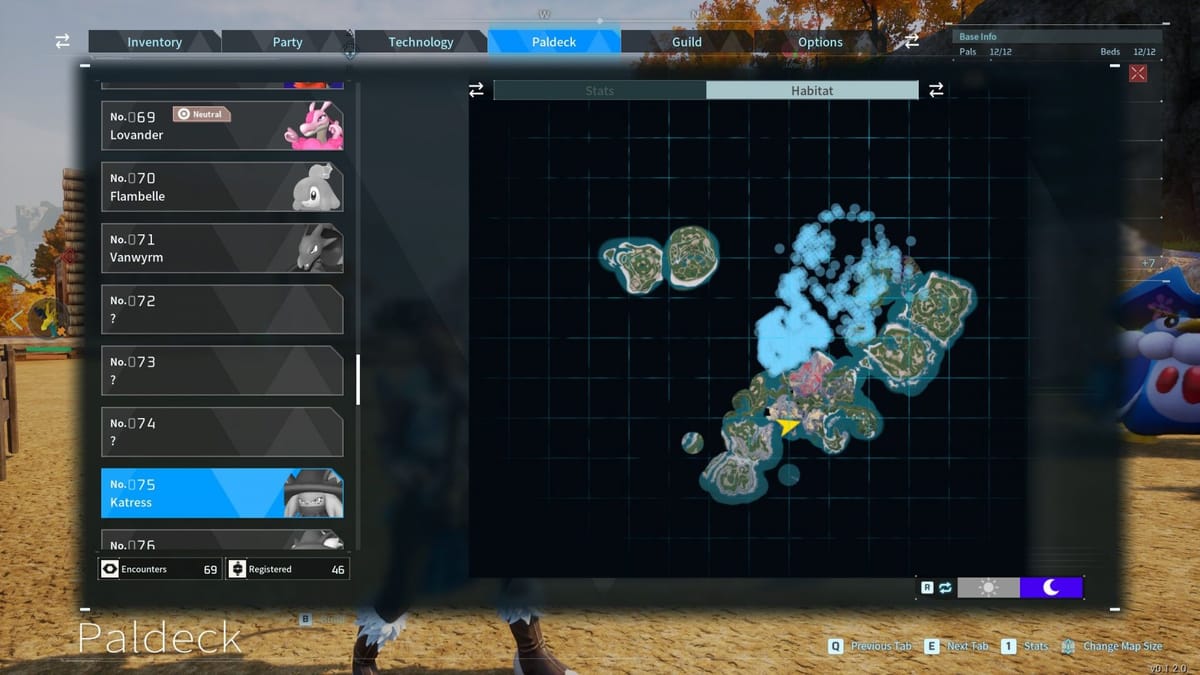 All night-exclusive Pals in Palworld