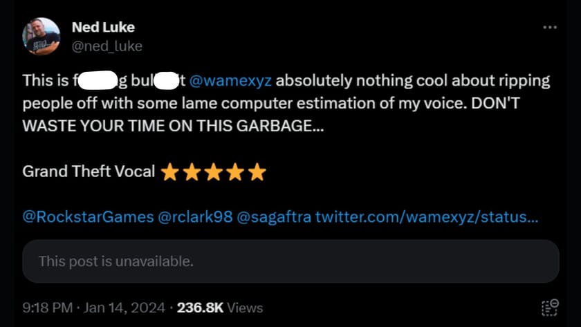 GTA 5's Michael actor Ned Luke raises voice against using AI to ...