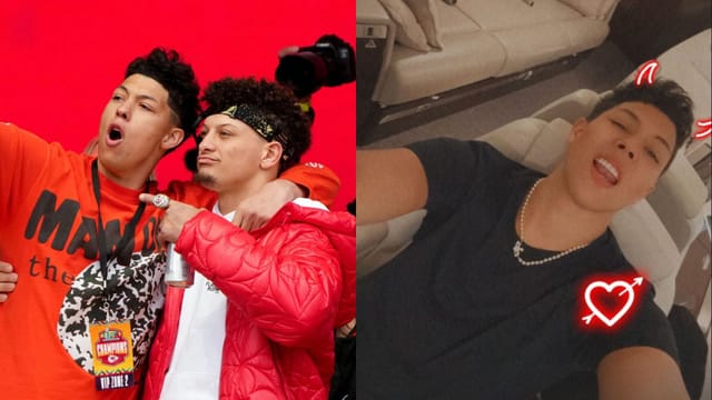 Patrick Mahomes' brother Jackson shows off gameday style in trendy red ...
