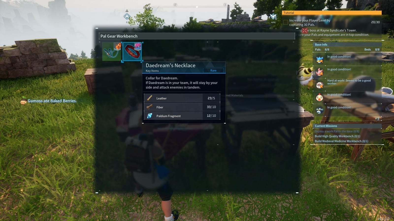 How to craft Daedream's Necklace in Palworld