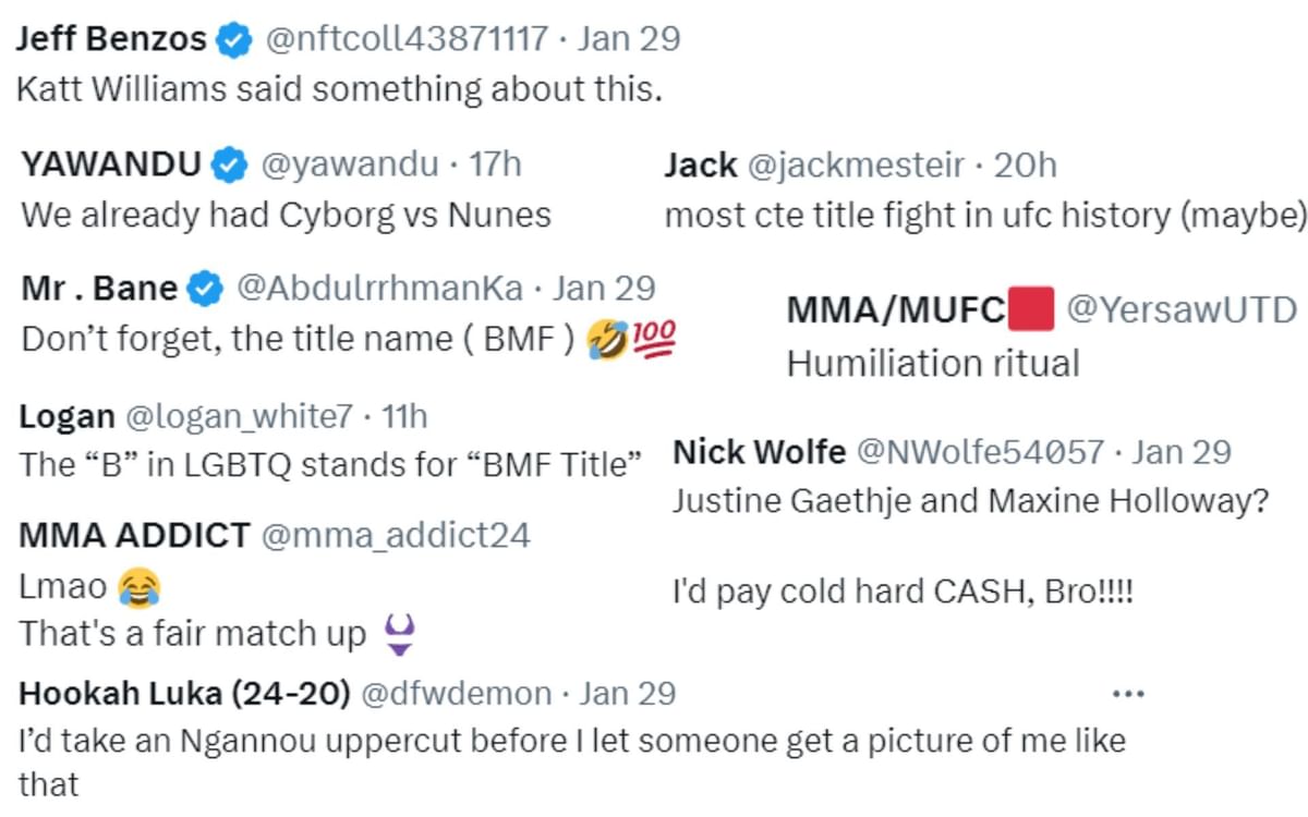 "First transgender title fight in UFC history?" - Fans react as old ...