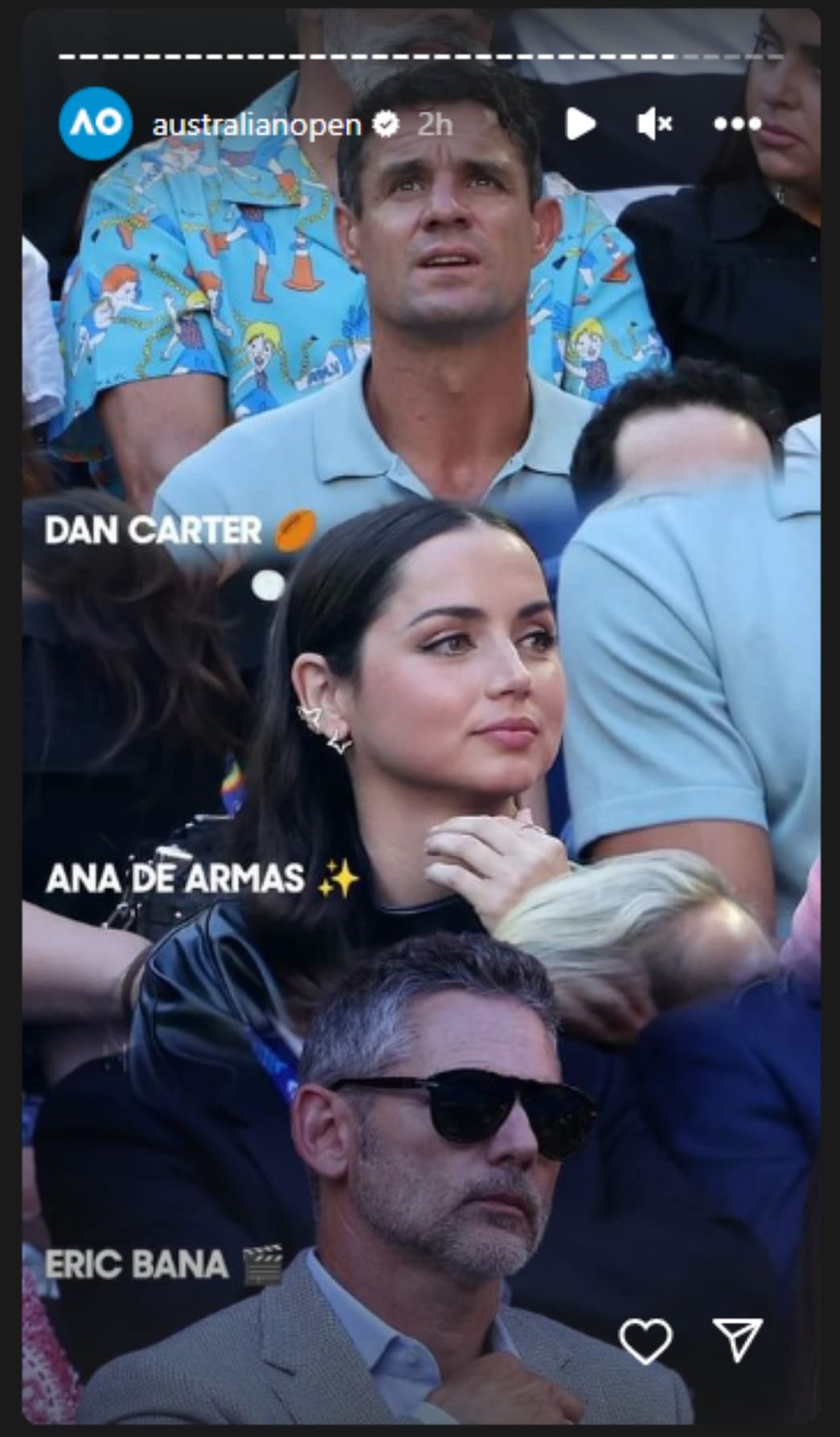 In Pictures: Ana de Armas, Simon Baker, Kate Walsh & other celebrities grace Australian Open ...