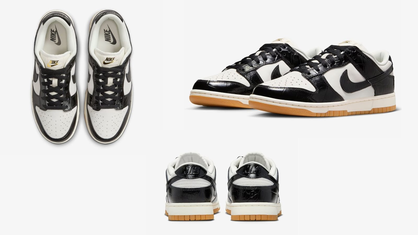 croc panda: Nike Dunk Low "Patent Croc Panda" shoes: Where to get ...
