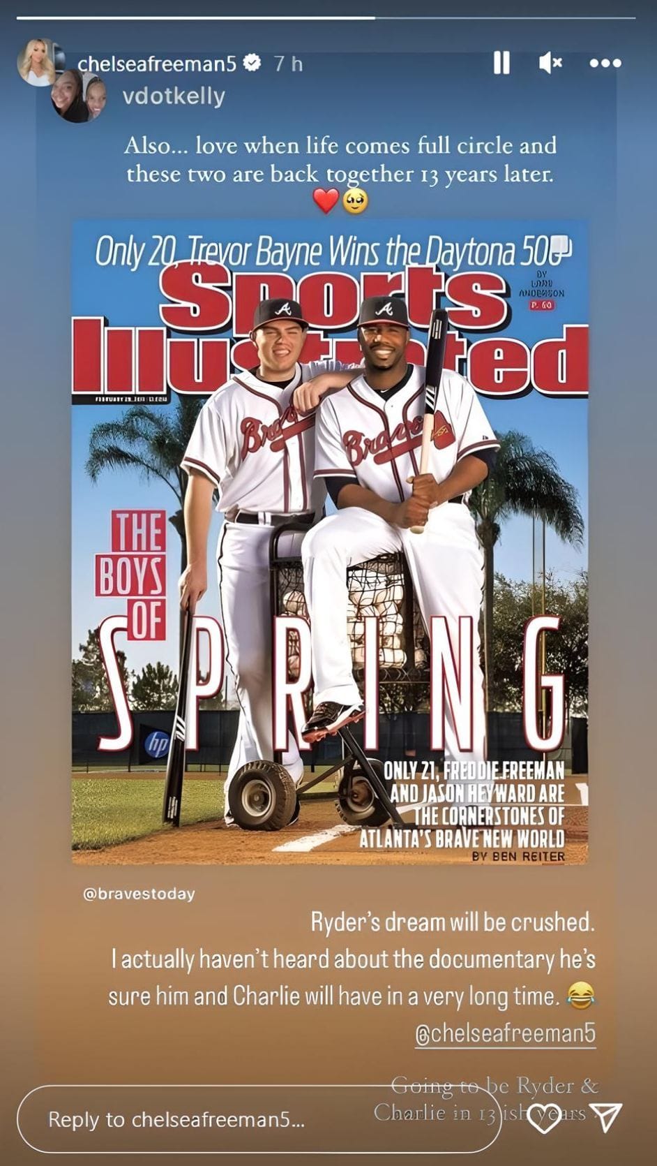 "Back together 13 years later" - Freddie Freeman's wife Chelsea ...