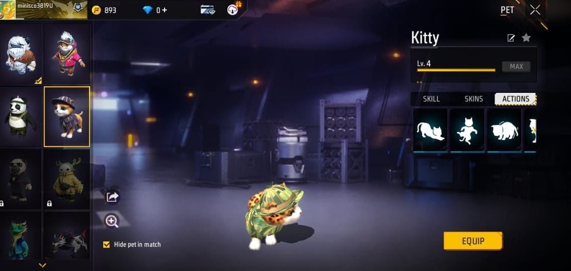 Pet: Free Fire MAX में Kitty पेट: ताकत, कीमत और खरीदने की जानकारी पर एक नजर