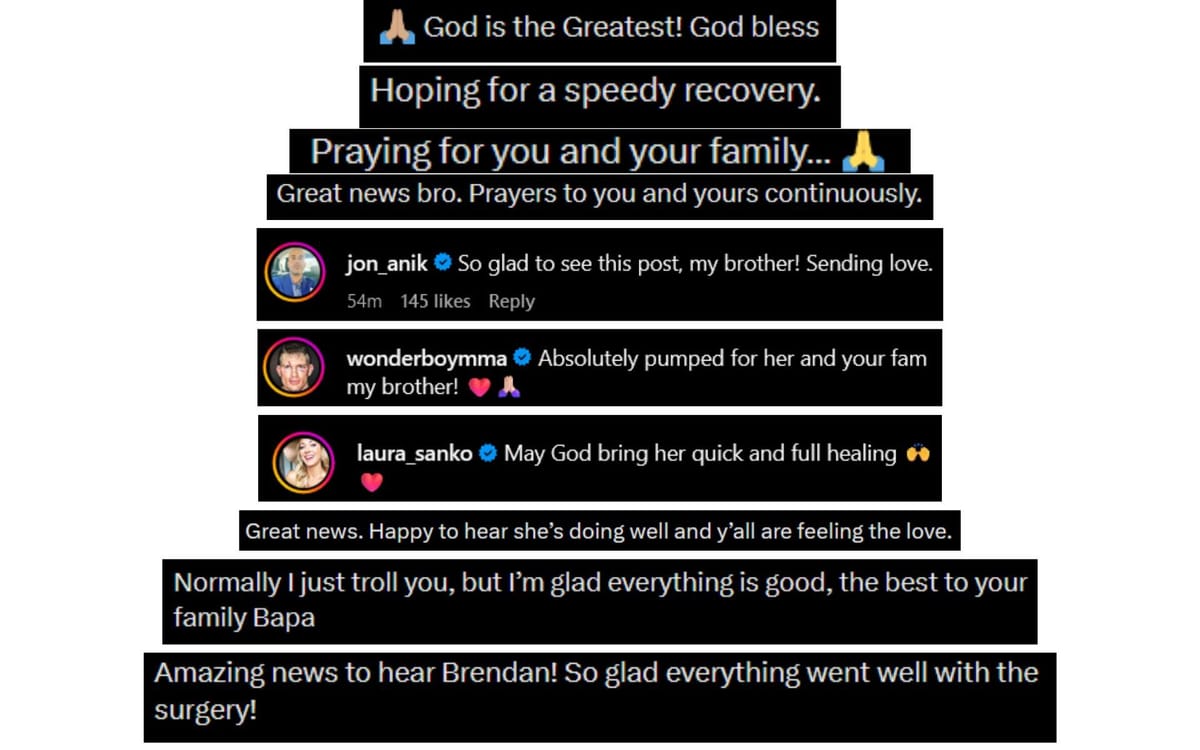 Brendan Schaub daughter: "Great news" - Wishes pour in as "grateful ...