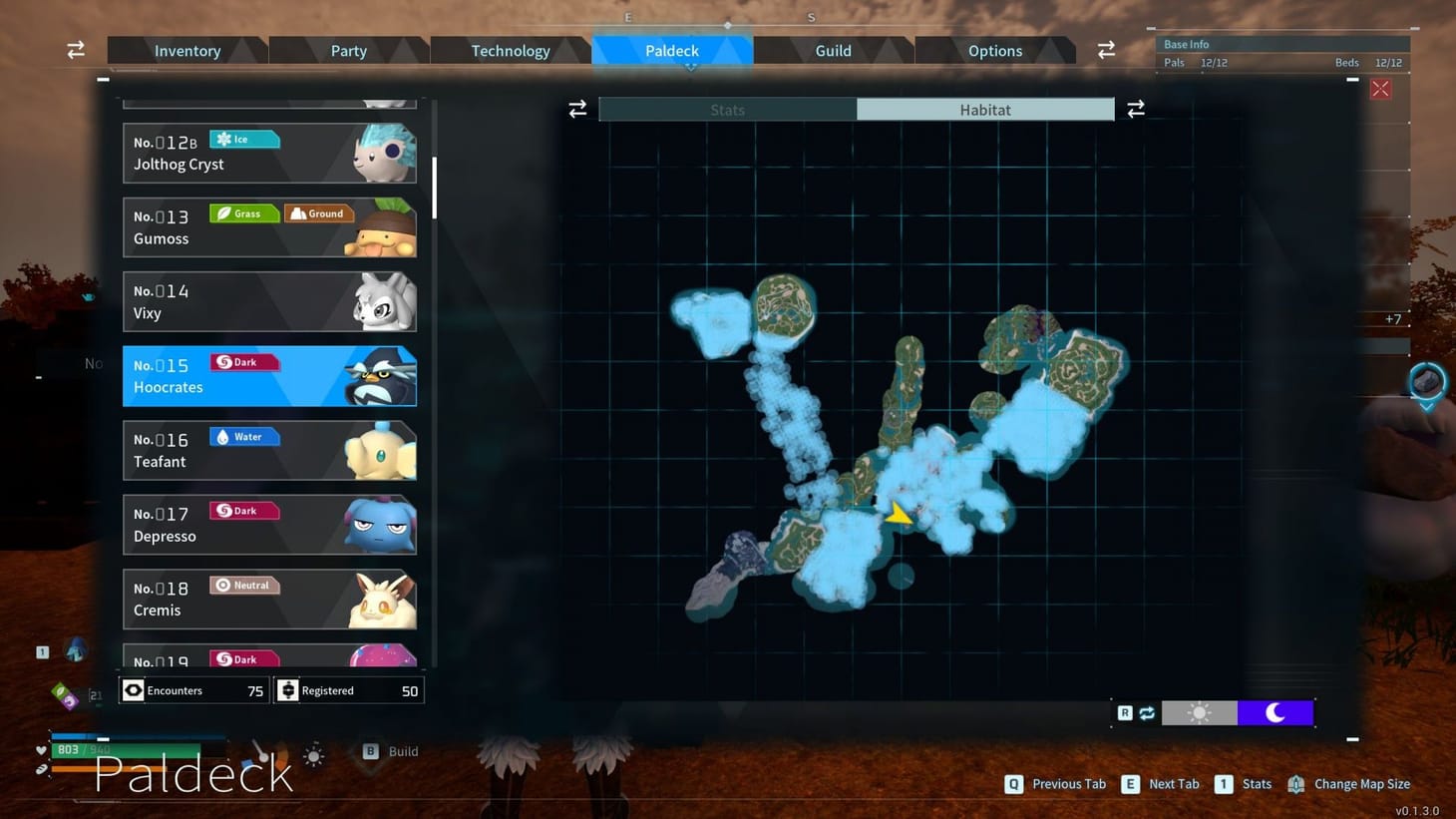 All night-exclusive Pals in Palworld