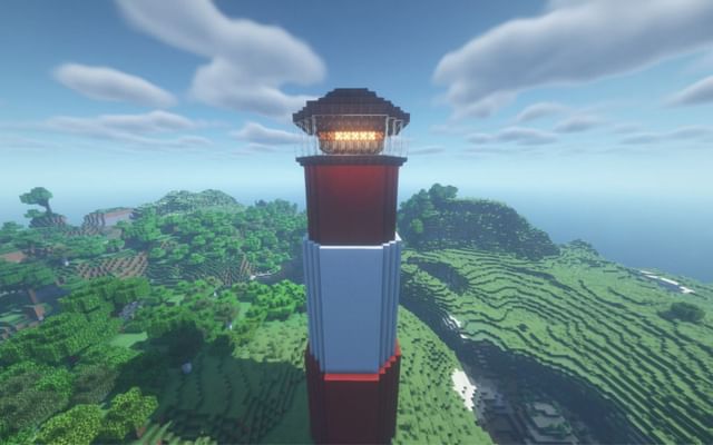 How to build a lighthouse in Minecraft
