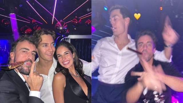 George Russell and Fernando Alonso make it two in a row by celebrating ...