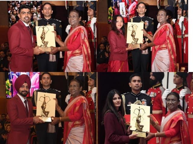 [In Pictures] Arjuna Award Winners 2023 honored by President of India ...