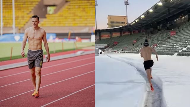 "Putting the WIN in winter" - Karsten Warholm trains in -21 degrees weather