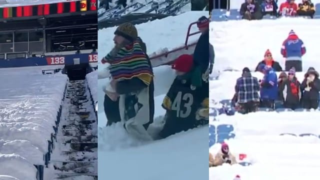 IN PHOTOS: Bills’ Highmark Stadium filled with snow leaves fans without ...