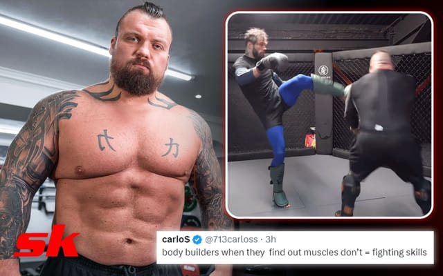 "Never skip chin day" - Fans react as strongman Eddie Hall gets dropped ...