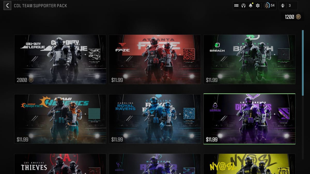 Los Angeles Thieves CDL team pack in Warzone and MW3: Price, what's ...