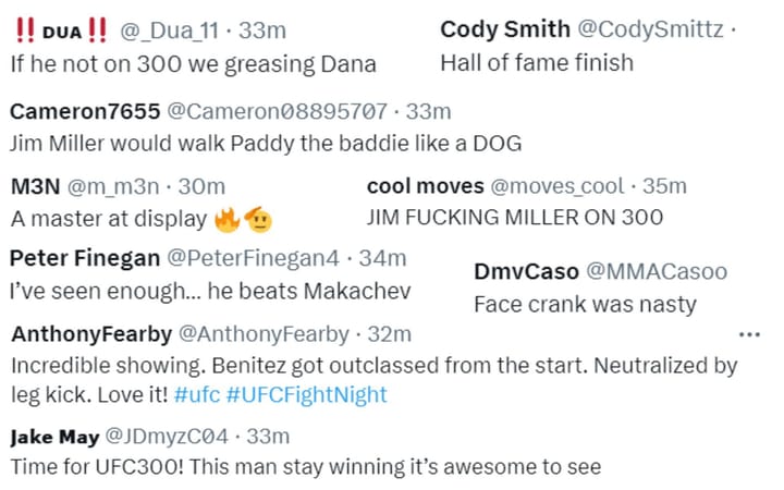JIm Miller UFC 300: "Old dogs still got it" - MMA world reacts as 40 ...
