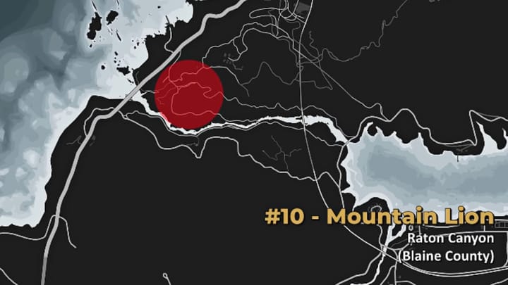 All GTA Online animal locations on the map