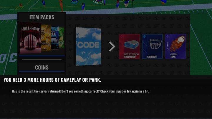 Ultimate Football codes (November 2025)