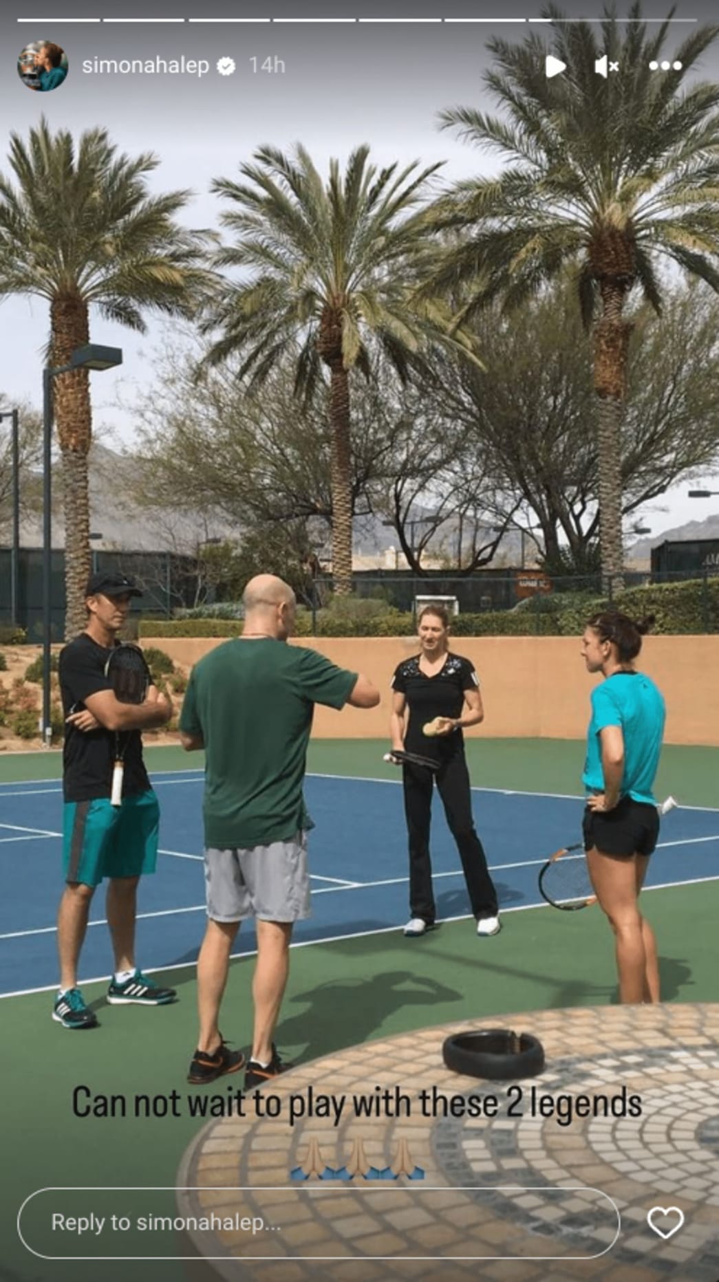 Simona Halep excited to hit the court with "legends" Andre Agassi and ...