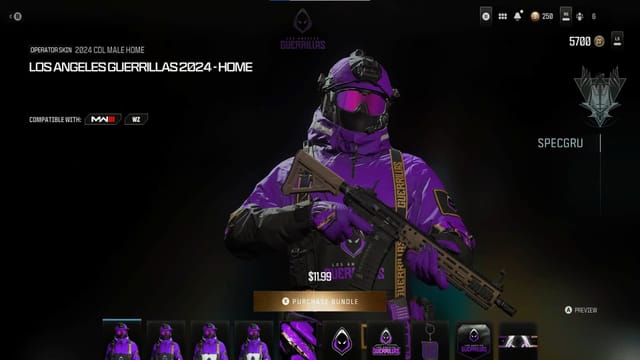 Los Angeles Guerrillas CDL team pack in Warzone and MW3: Price, what's ...