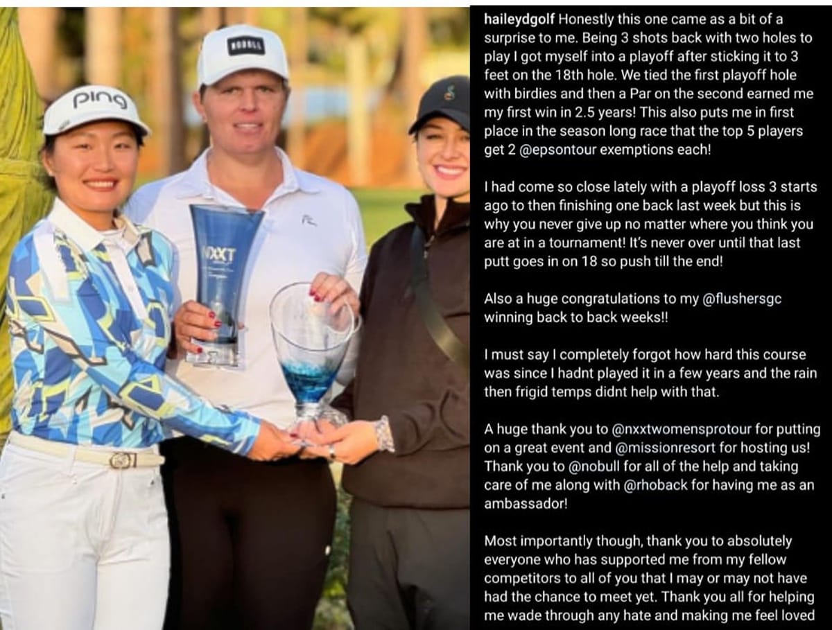 Transgender woman Hailey Davidson continues to break barriers in golf ...